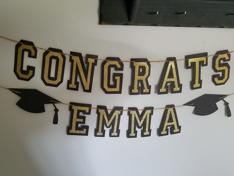 Graduation Banner Congrats Graduate Custom Color Banner - Etsy