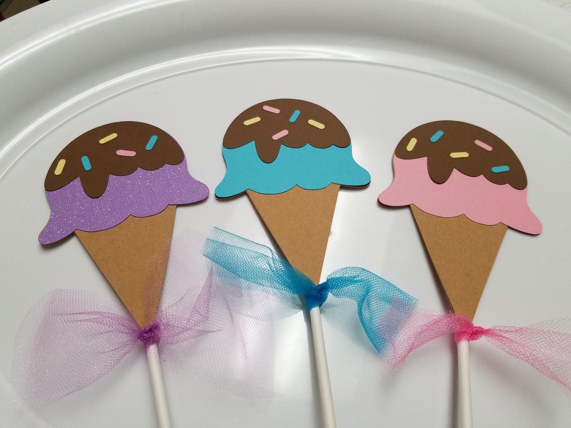 Ice Cream Centerpiece Ice Cream Decorations Ice Cream - Etsy
