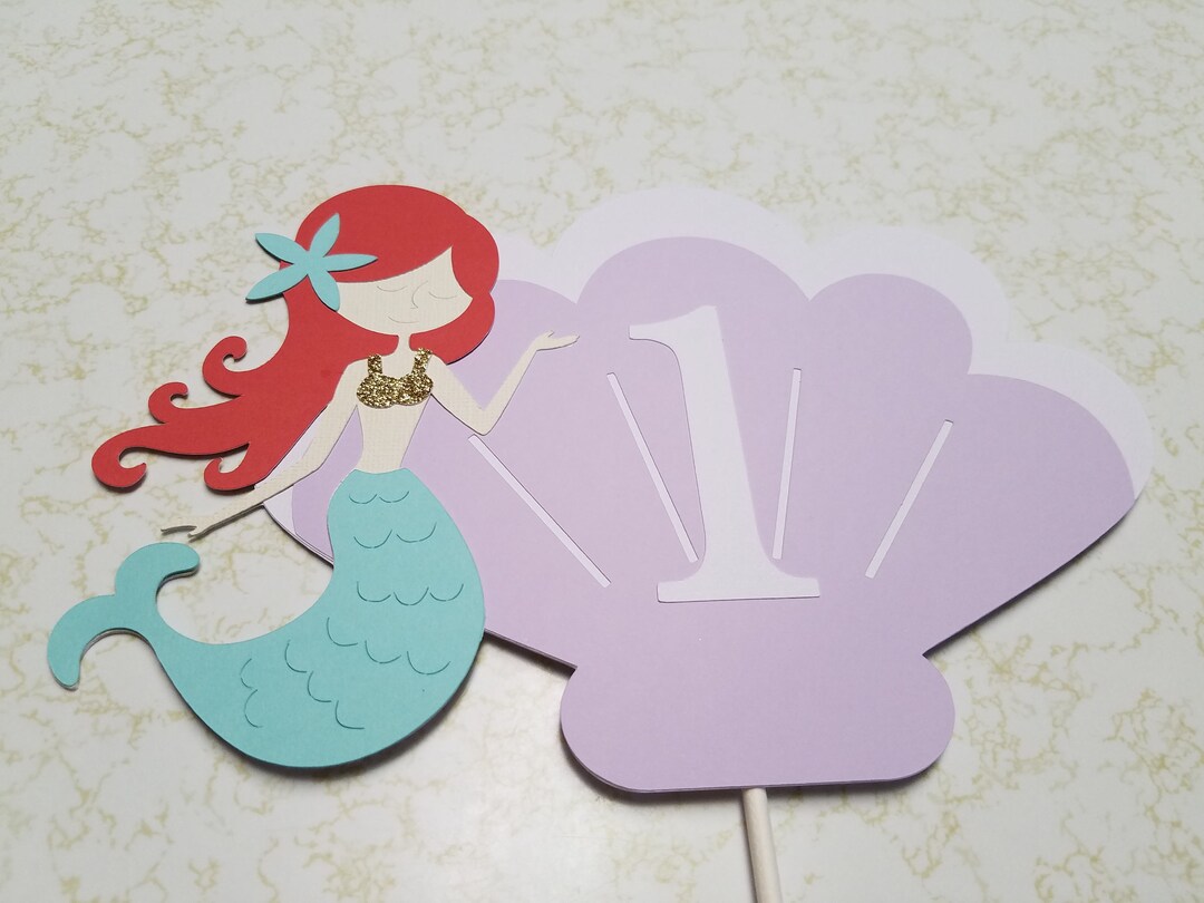 Mermaid Cake Topper, Little Mermaid Cake Topper, Mermaid Birthday ...