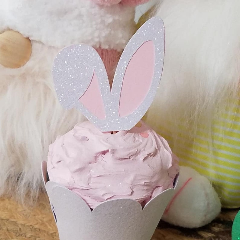 Easter Cupcake Toppers Bunny Ears Cupcake Toppers Bunny - Etsy