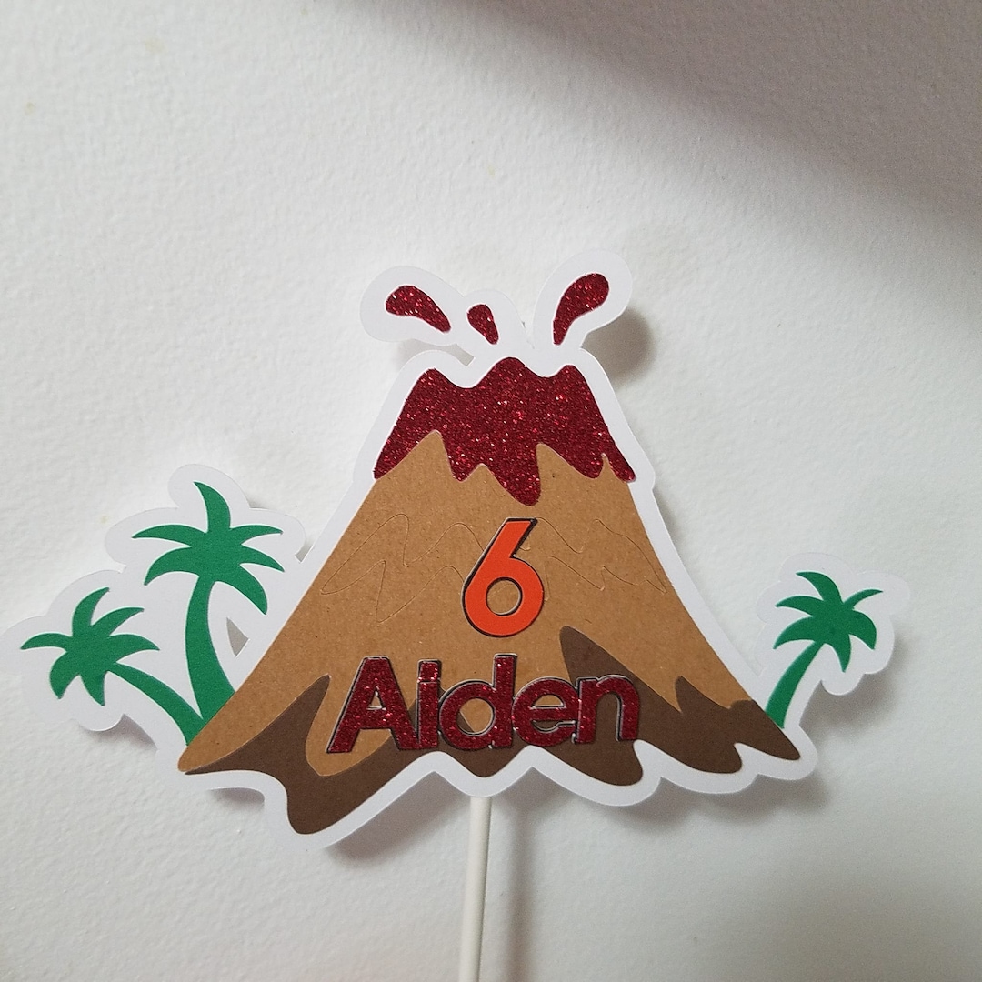 Volcano Cake Topper, Lava Cake Topper, Volcano Birthday, Lava Birthday ...