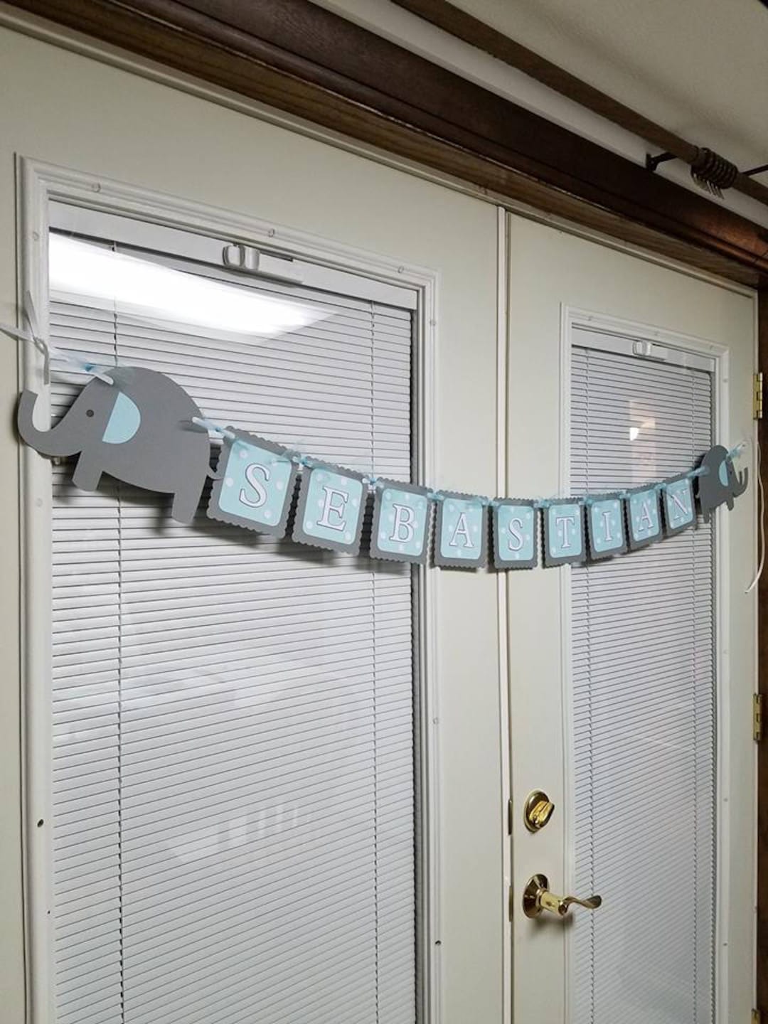 Elephant Banner, Elephant Baby Shower, Elephant Name Banner, Elephant ...