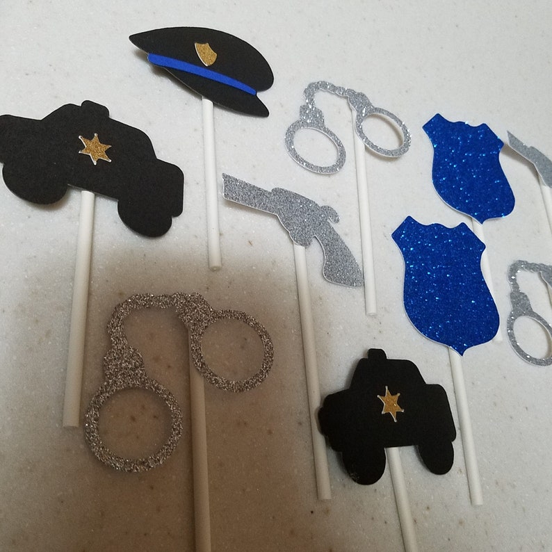 Police Cupcake Toppers, Police Decorations, Police Graduation, Police ...