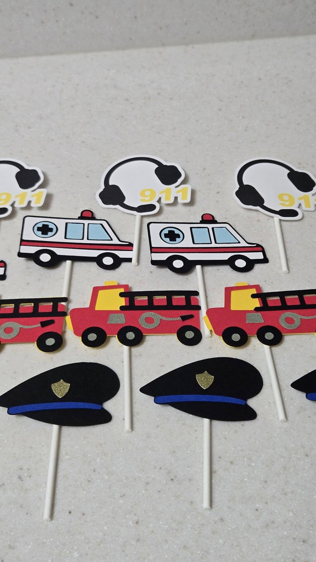 Dispatcher Cupcake Toppers, Dispatcher Cupcake Toppers, Medical Cupcake ...