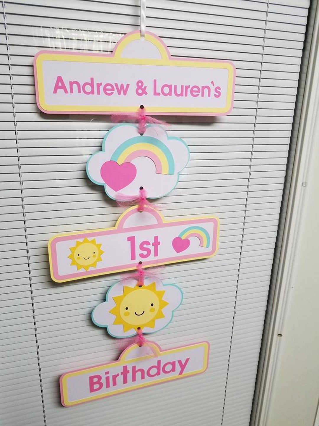 Rainbow Door Hanger, Rainbow Birthday, Rainbow Banner, Rainbow Party ...