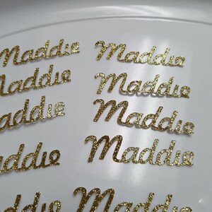 Personalized Name Confetti, Name Confetti, Glitter Gold Name Confetti ...