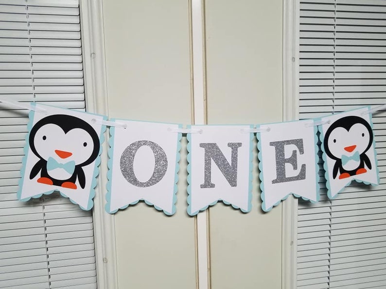 Penguin Banner Penguin Highchair Banner Christmas Banner - Etsy