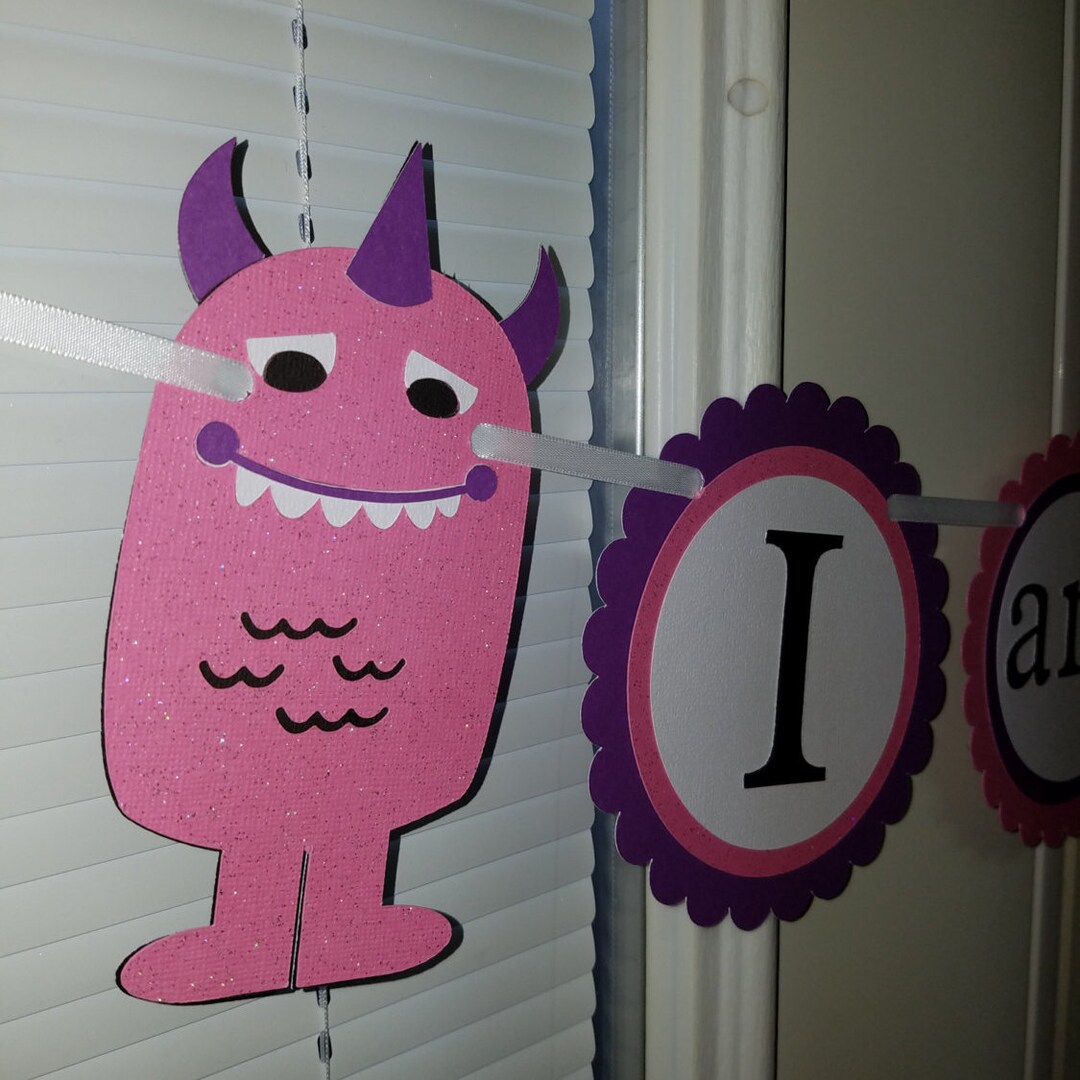 Monster Banner Monster Birthday Banner Monster Highchair - Etsy