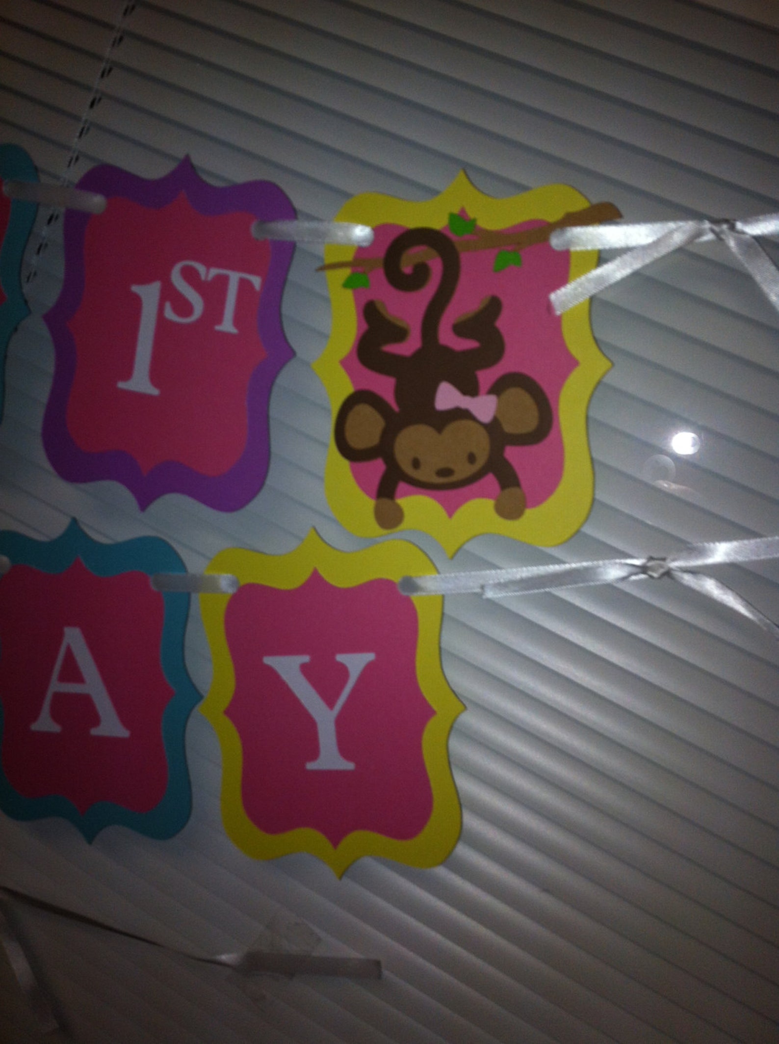 Monkey Birthday Banner - Etsy