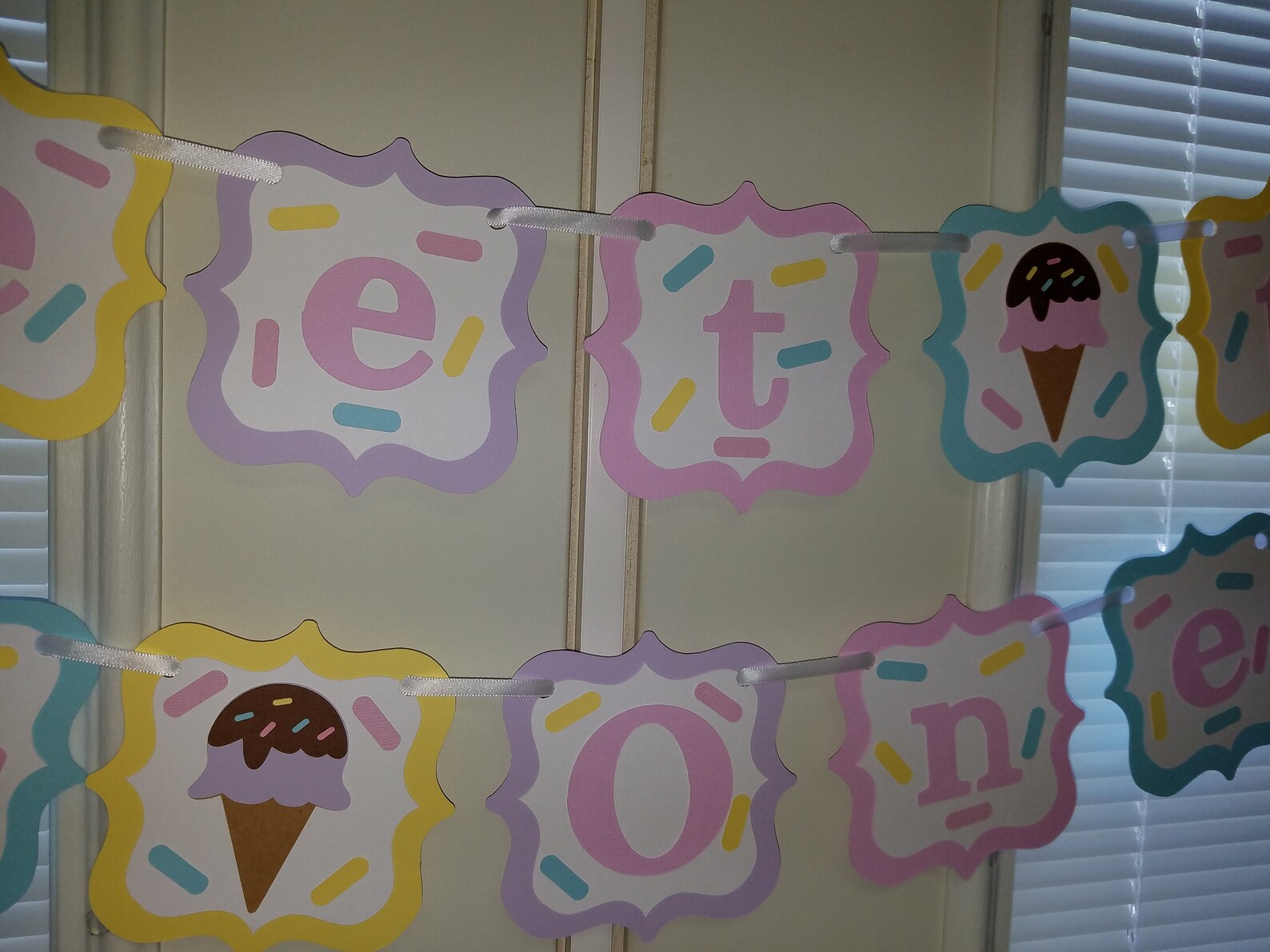 Ice Cream Birthday Banner, Ice Cream Decorations, Ice Cream Banner, Ice ...