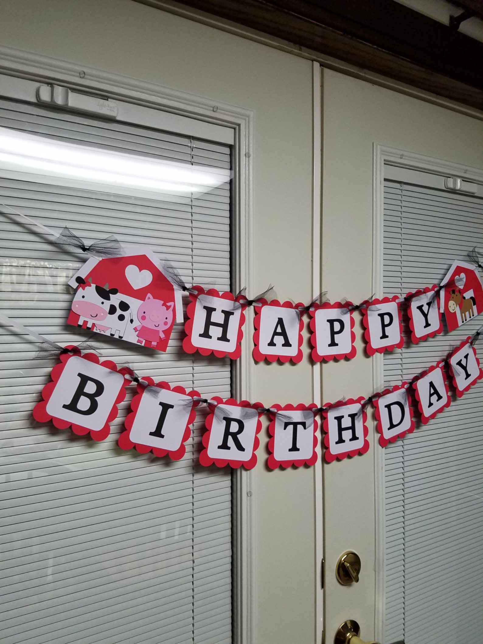 Farm Happy Birthday Banner, Barn Banner, Horse Banner, Cow Banner,farm ...