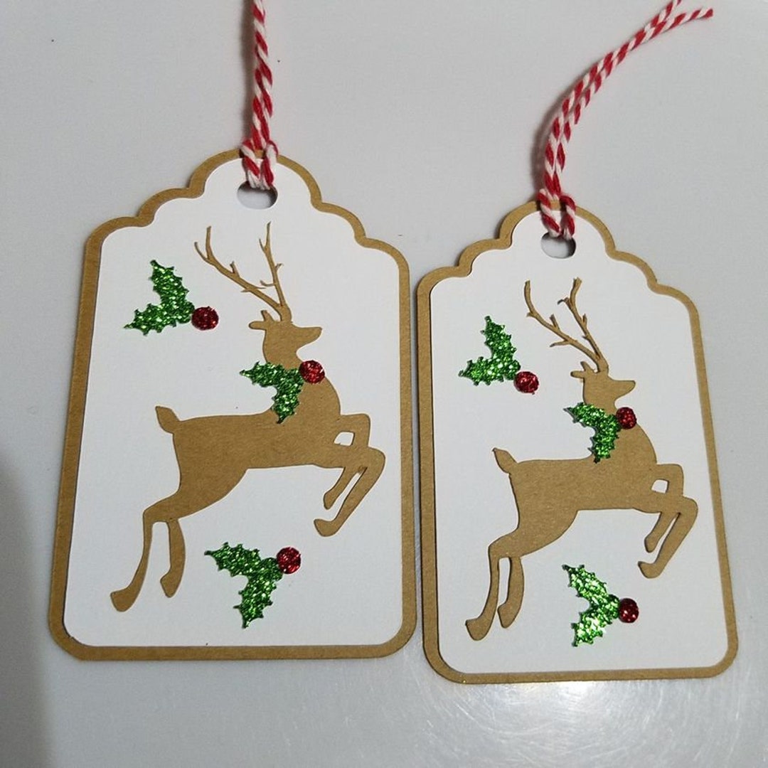 Reindeer Gift Tags, 6 Reindeer Tags Christmas Gift Tags, Gift Tags ...