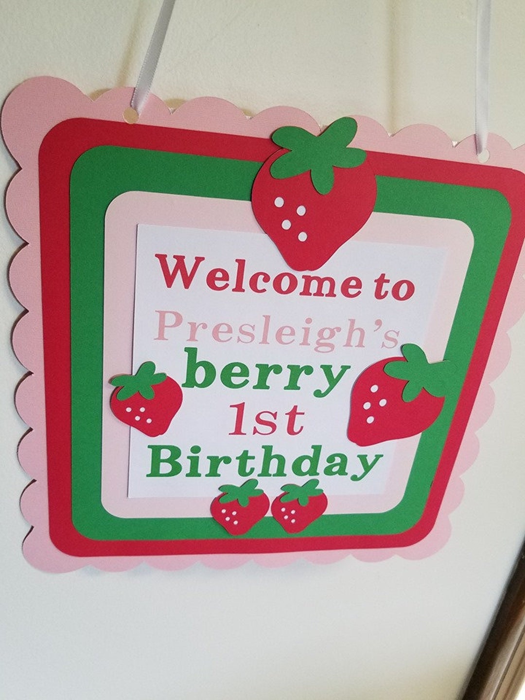Strawberry Sign, Strawberry Birthday, Strawberry Door Hanger Stawberry ...