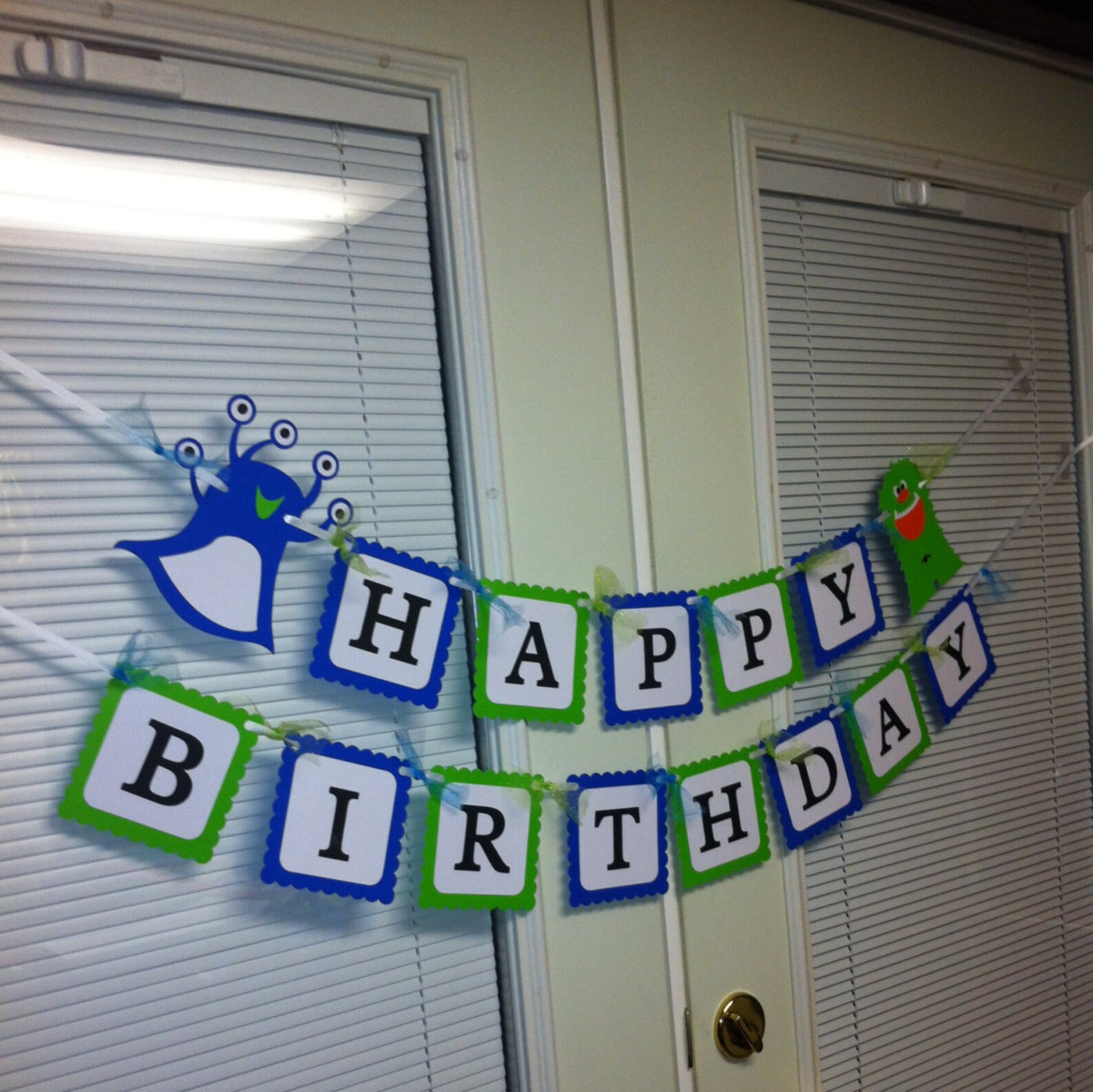 Monster Happy Birthday Banner Monster Party Monster - Etsy