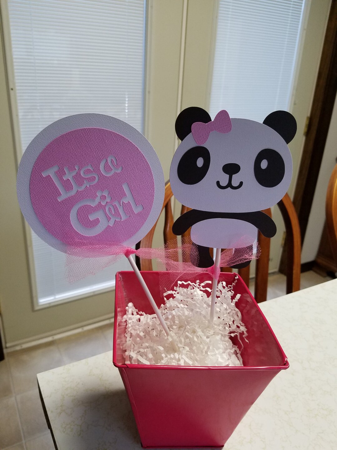 Panda Its a Girl Centerpiece, Panda Bear Baby Shower, Panda Bear ...