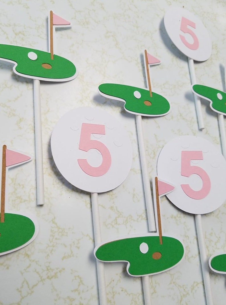 Golf Cupcake Toppers Golf Birthday Party Golf Party | Etsy
