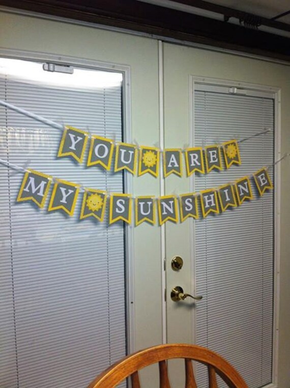 You Are My Sunshine Banner Sunshine Centerpiece You Are My | Etsy