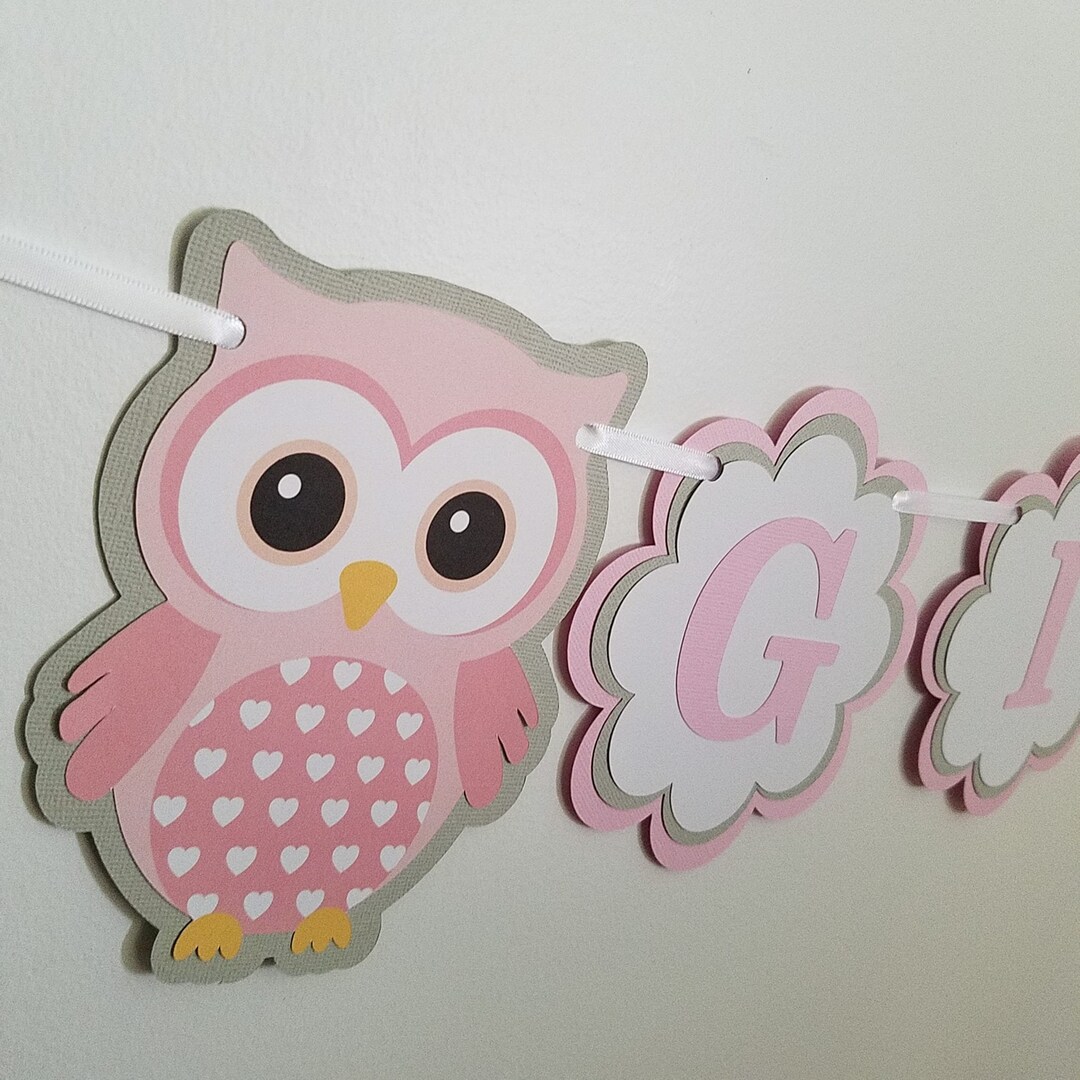 Owl Banner, Owl Baby Shower Gifts Banner, Owl Gifts Banner, Owl Party ...