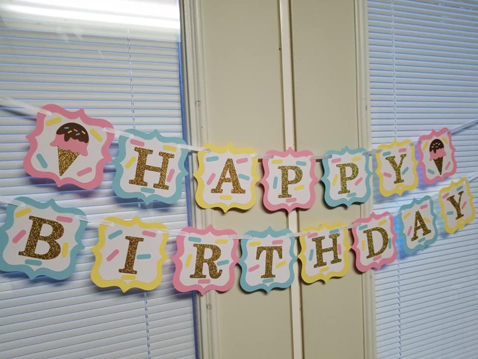 Ice Cream Birthday Banner Ice Cream Decorations Ice Cream - Etsy