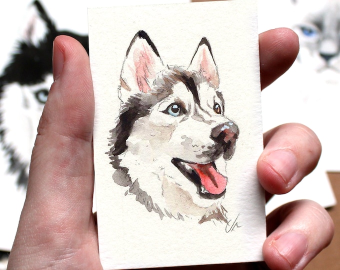 MINI Pet Portraits Simple Custom Pet Portrait. Animal - Etsy