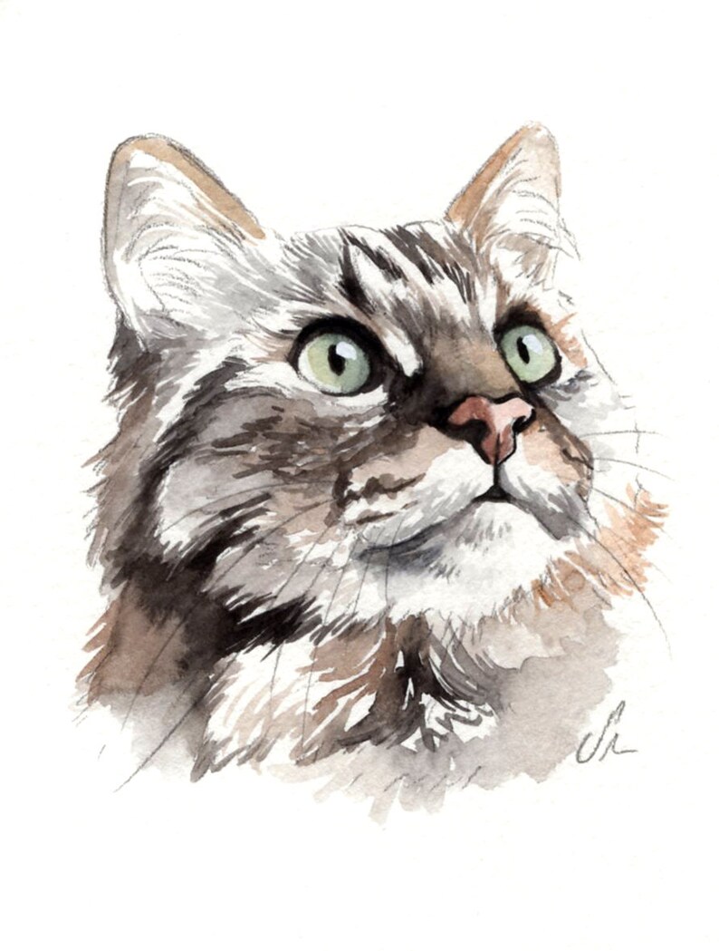 MINI Pet Portraits Simple Custom Pet Portrait. Animal - Etsy