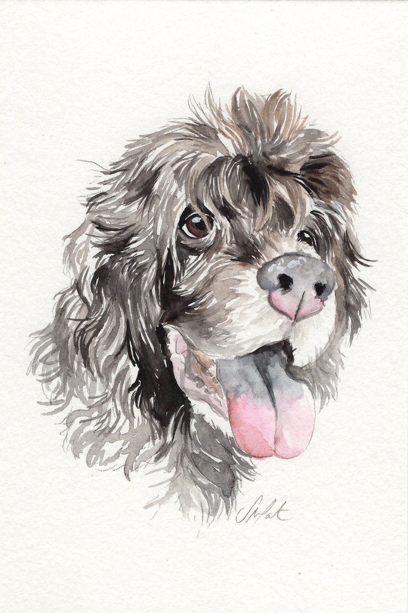 MINI Pet Portraits Simple Custom Pet Portrait. Animal - Etsy