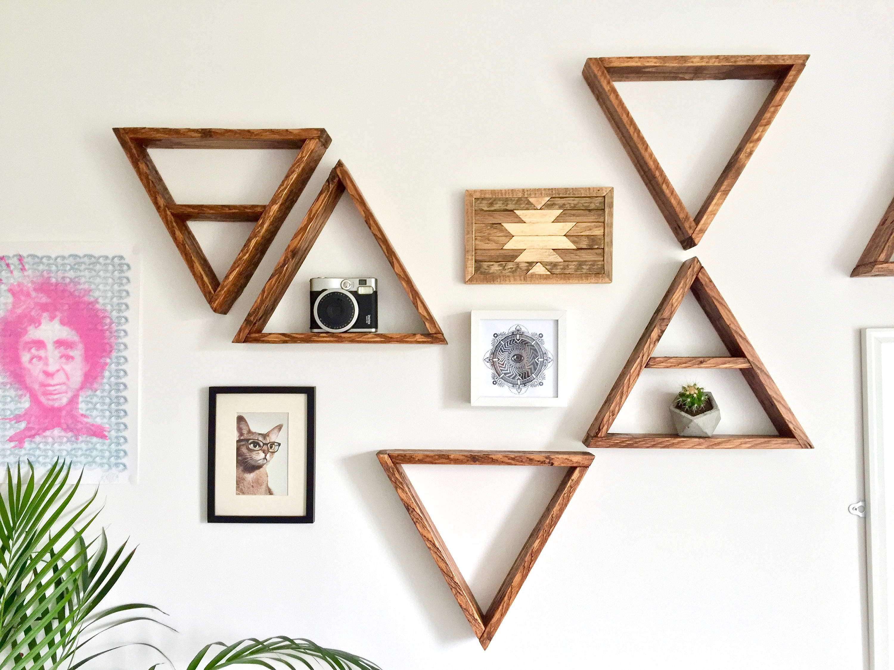 Triangle Shelf Geometric Shelf Plant Shelf Crystal Shelf | Etsy UK