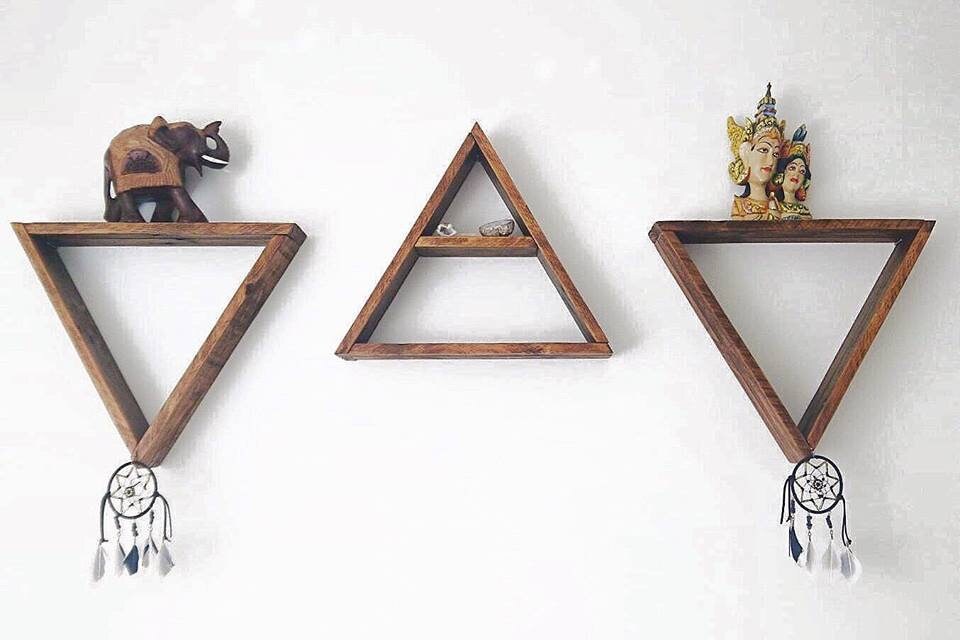 Triangle Shelf Geometric Shelf Plant Shelf Crystal Shelf - Etsy UK