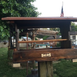 Handmade Wooden Extra Large Mount Fly Thru Bird Feeder With Two Side ...