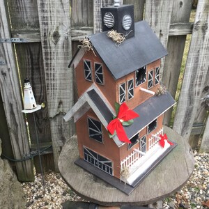 Handmade Wooden 3 Family Country Style Birdhouse Well Made Nicely ...