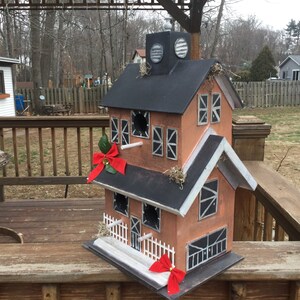 Handmade Wooden 3 Family Country Style Birdhouse Well Made Nicely ...