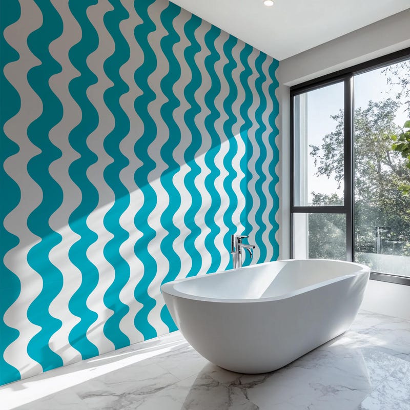 Turquoise Wallpaper - Etsy