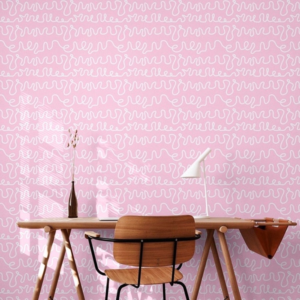 Squiggle Wallpaper - Etsy