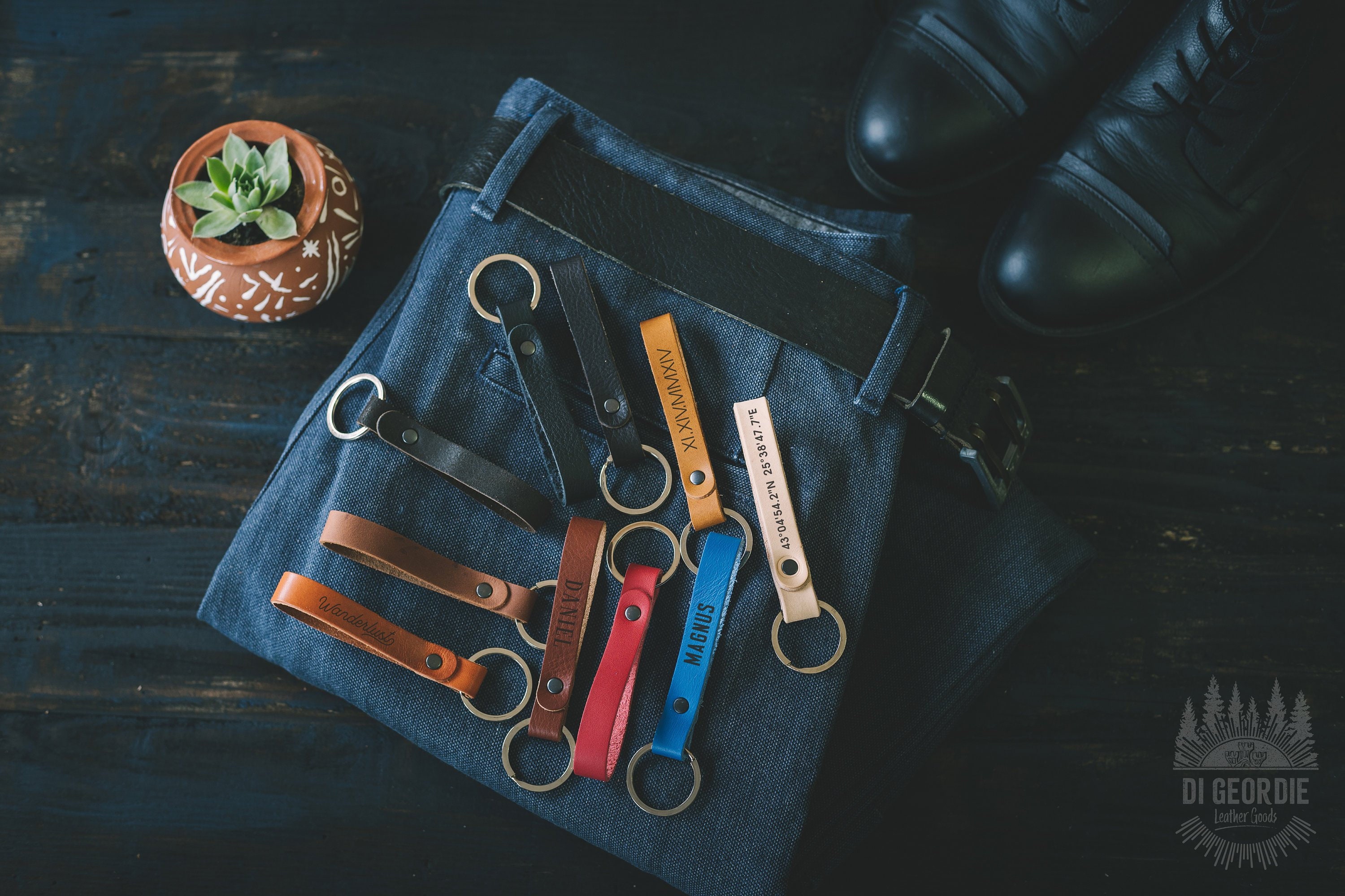 keychains for women leather keychain men custom keychain | Etsy