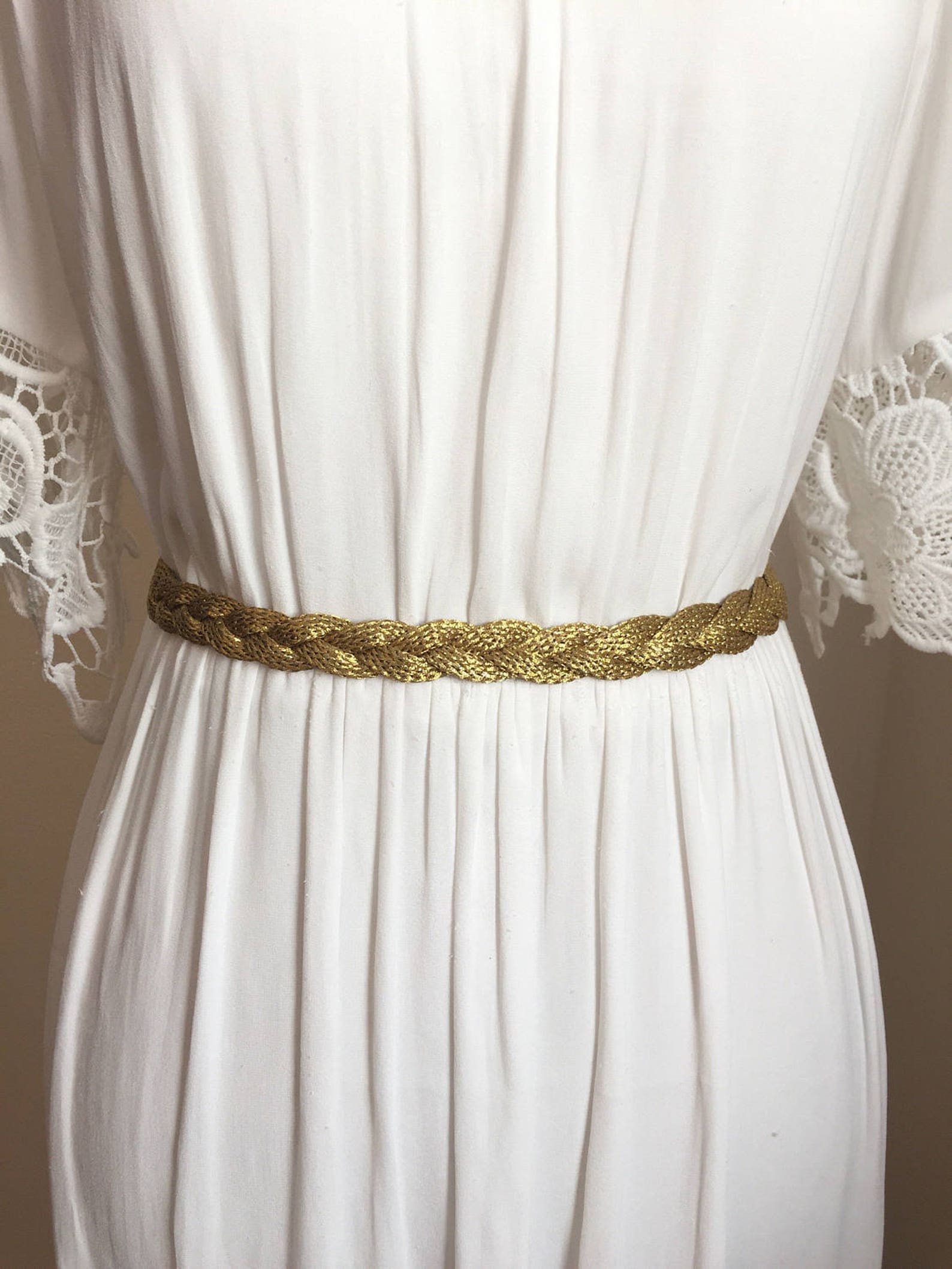 Lux braided sash chunky gold braid sash | Etsy