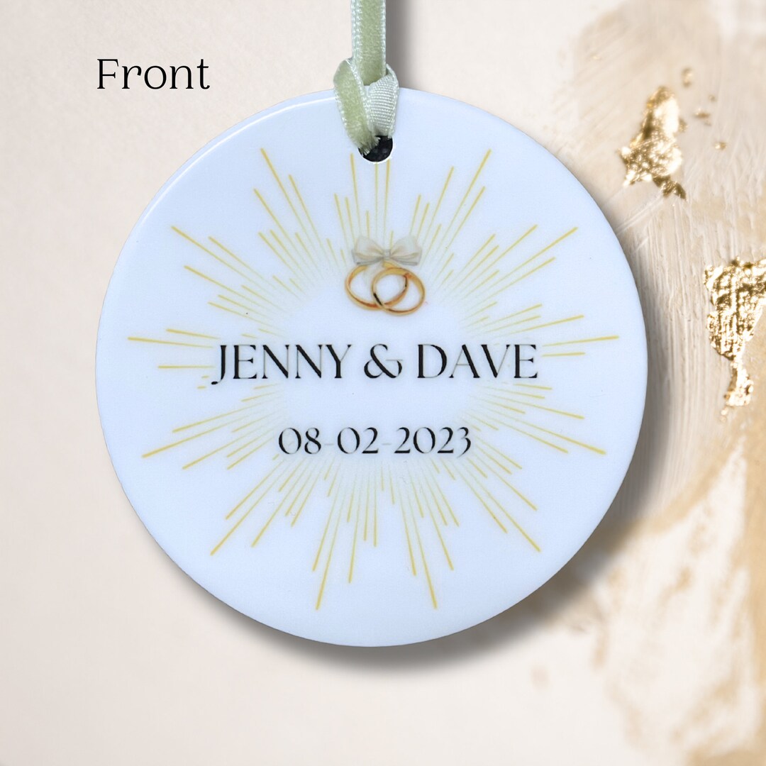 Ring Burst Custom Ornament, Personalized, Wedding Ornament, Wedding ...