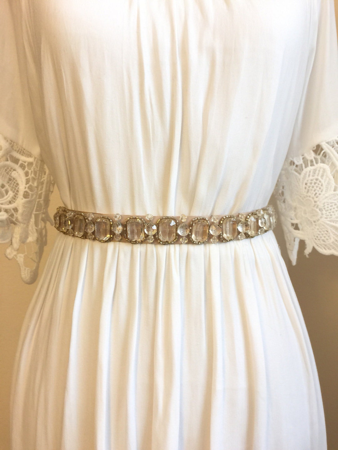 Crystal Vintage Inspired Beaded Sash - Etsy