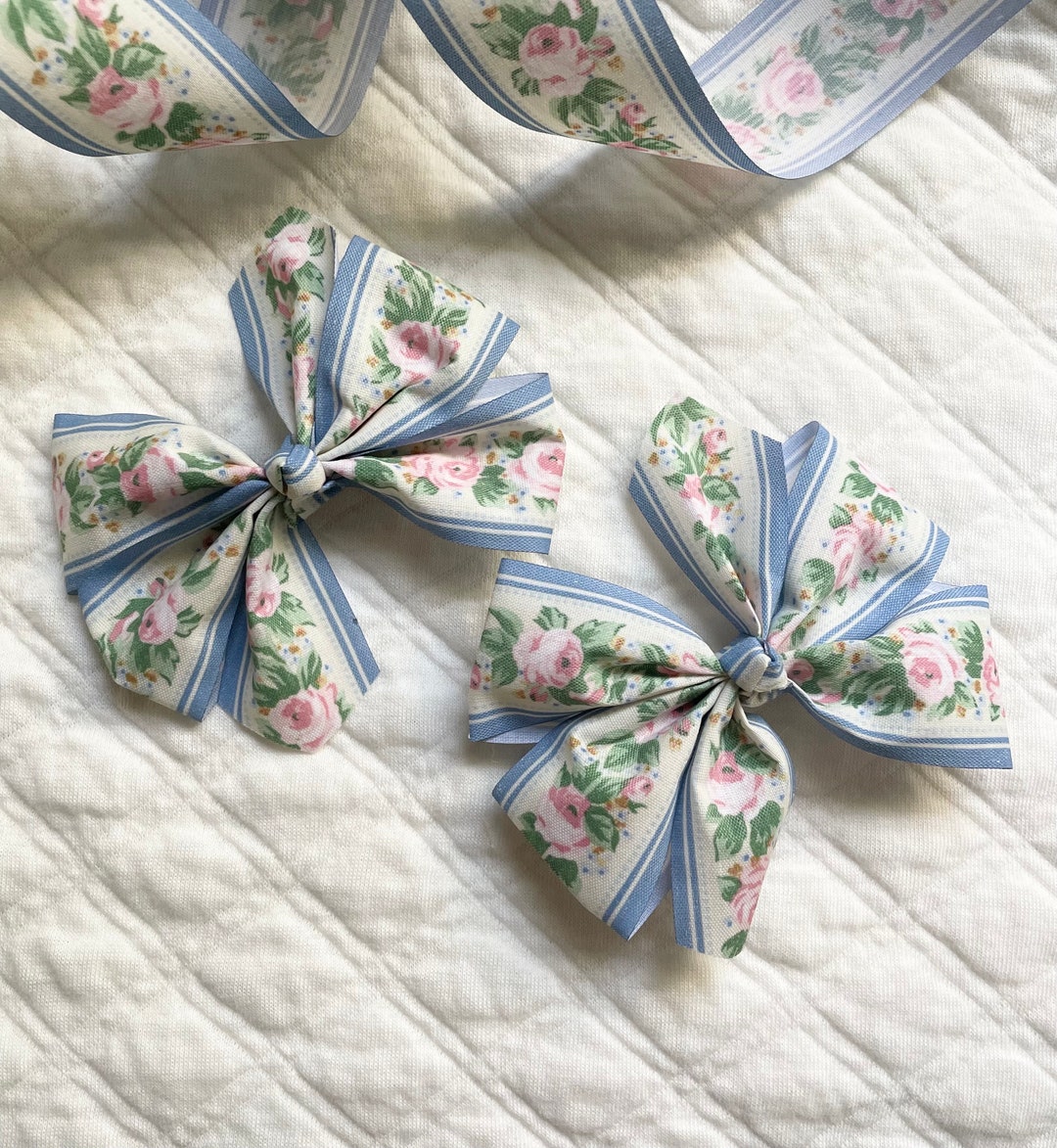 Vintage Ribbon Hair Bow 4 - Etsy