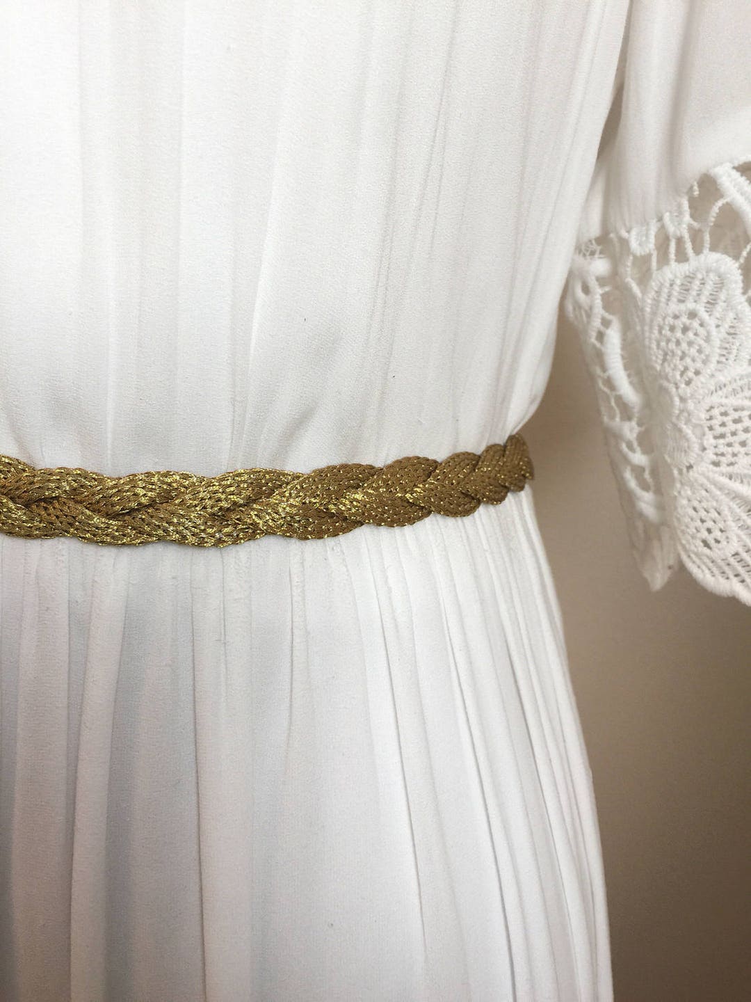 Lux Braided Sash, Chunky Gold Braid Sash - Etsy