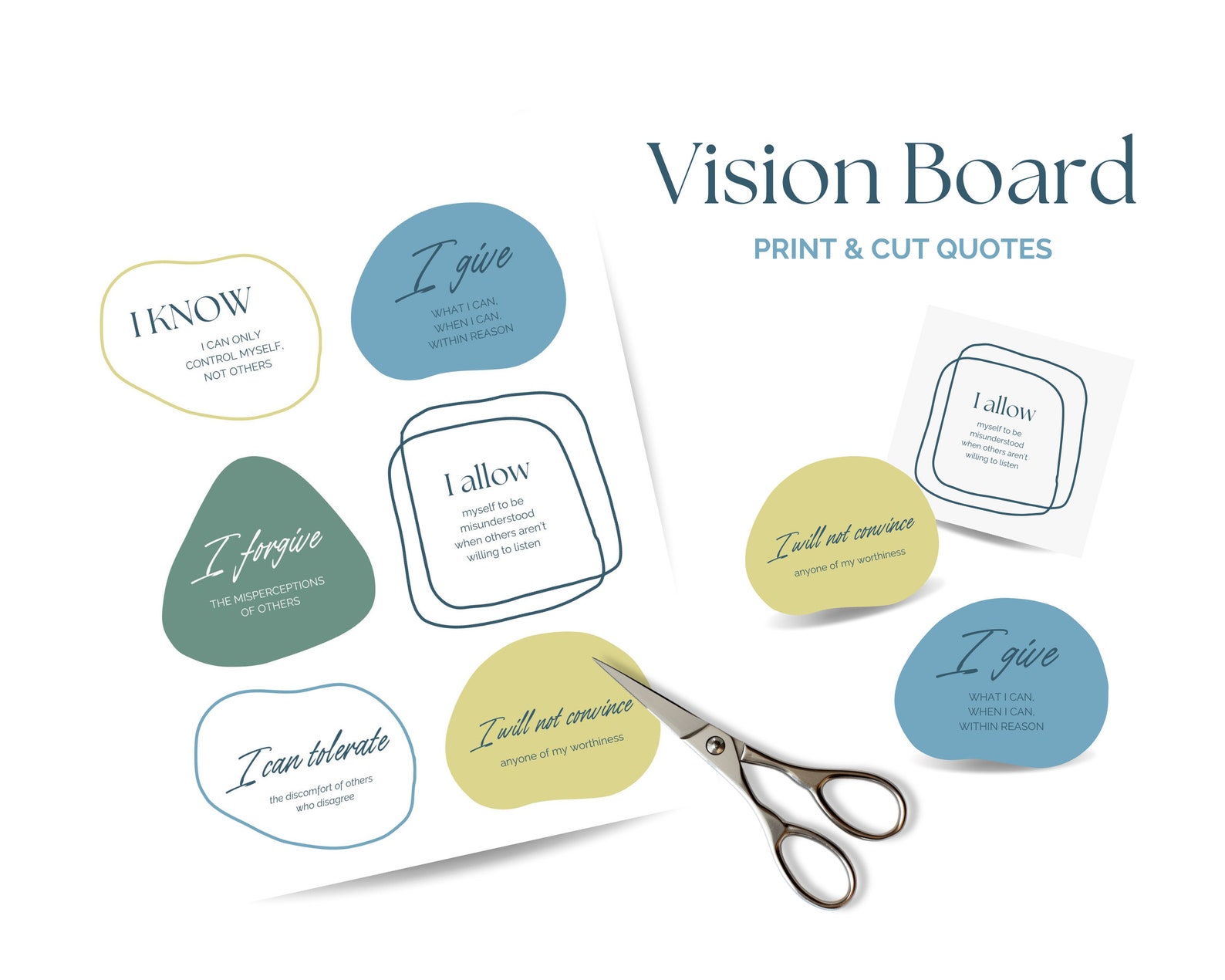Vision Board Kit, Digital Vision Board, Mood Board, Vision Board ...