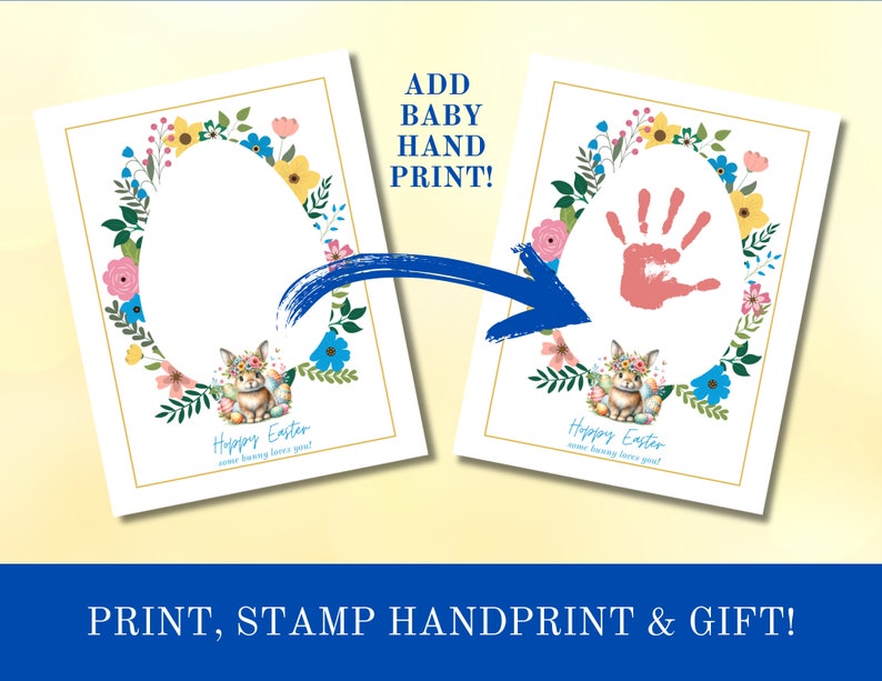 Easter Footprint Craft for NICU Parents, Baby's First Easter Keepsake ...
