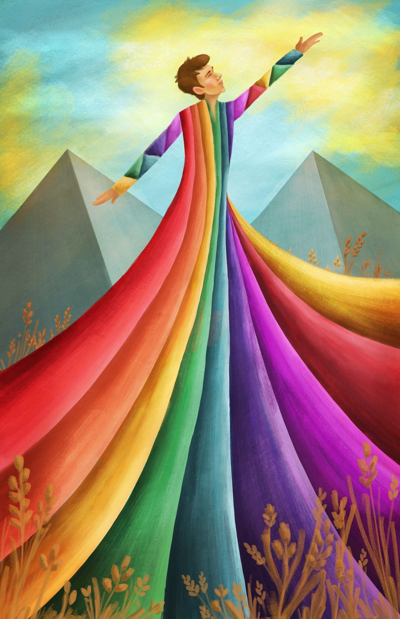 Dreamcoat Art Print // Joseph and the Amazing Technicolor - Etsy