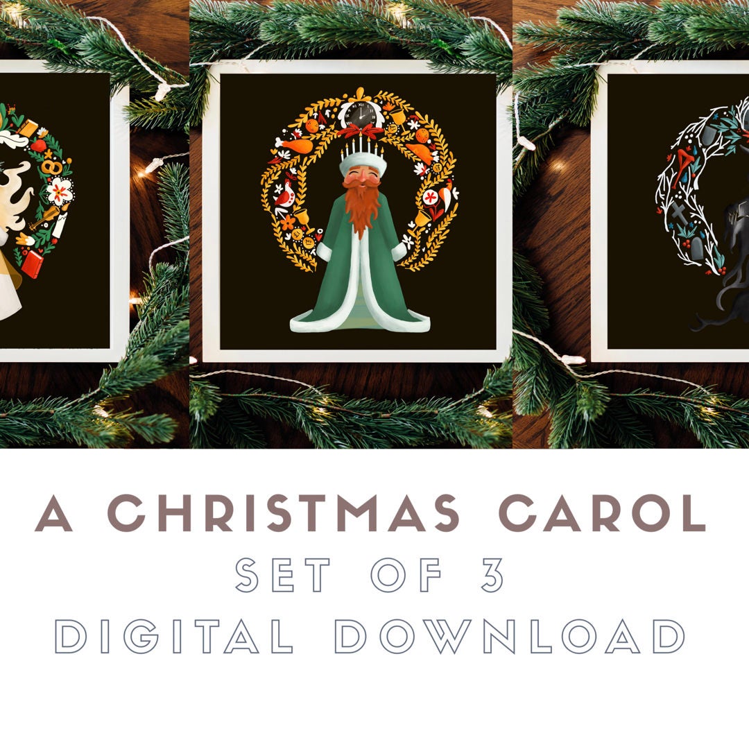 Set of 3 // A Christmas Carol Ghost DIGITAL DOWNLOAD - Etsy