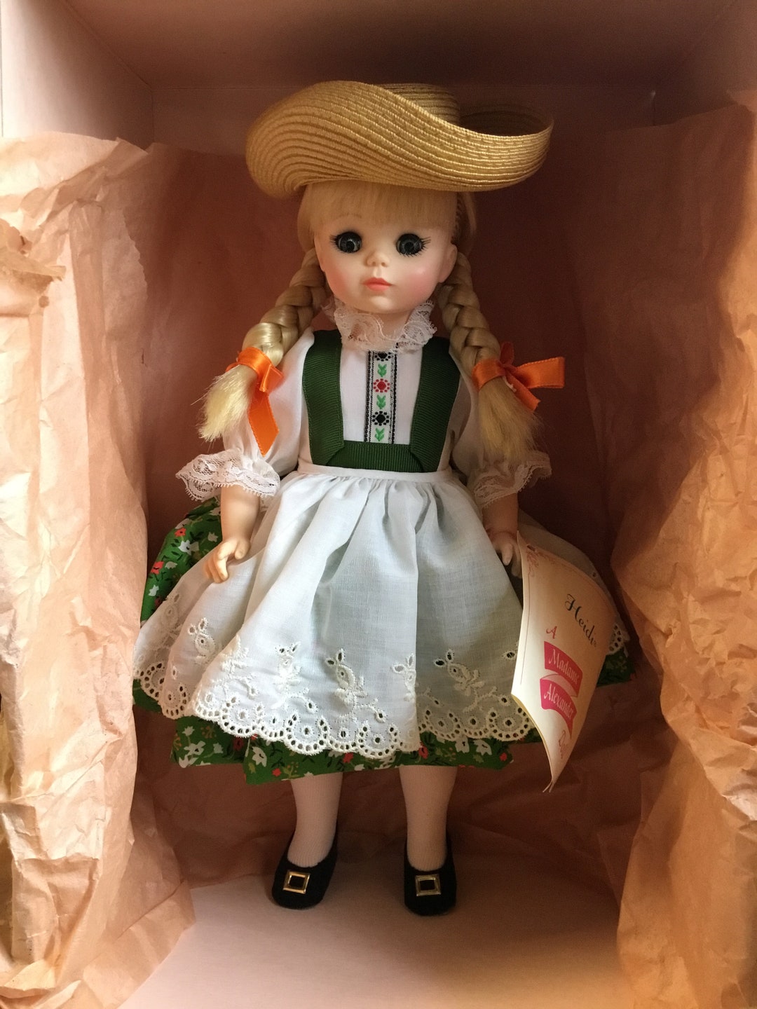 Vintage Madame Alexander Heidi 1580 1968 13 in Doll, Vintage Doll W Box ...