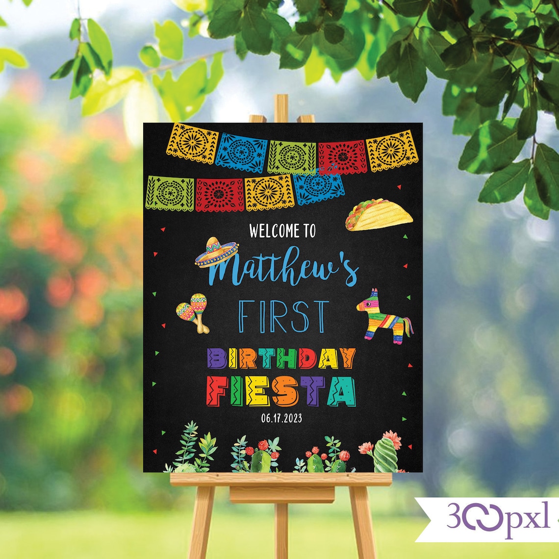 Fiesta Birthday Welcome Sign Boy Mexican Taco Fiesta Party - Etsy