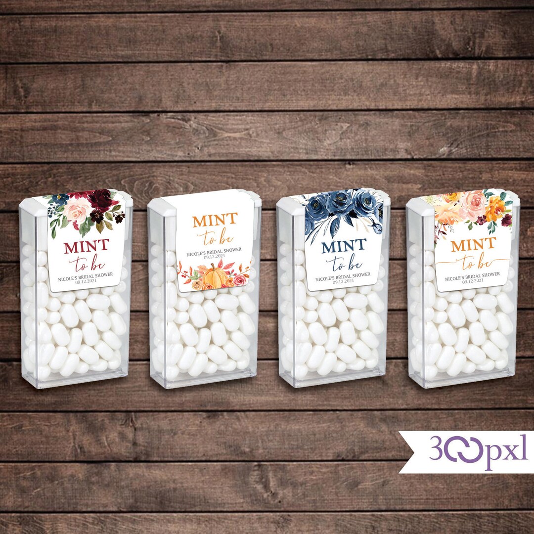 Mint to Be Tic Tac Fall Wedding Favors Tic Tac Labels - Etsy