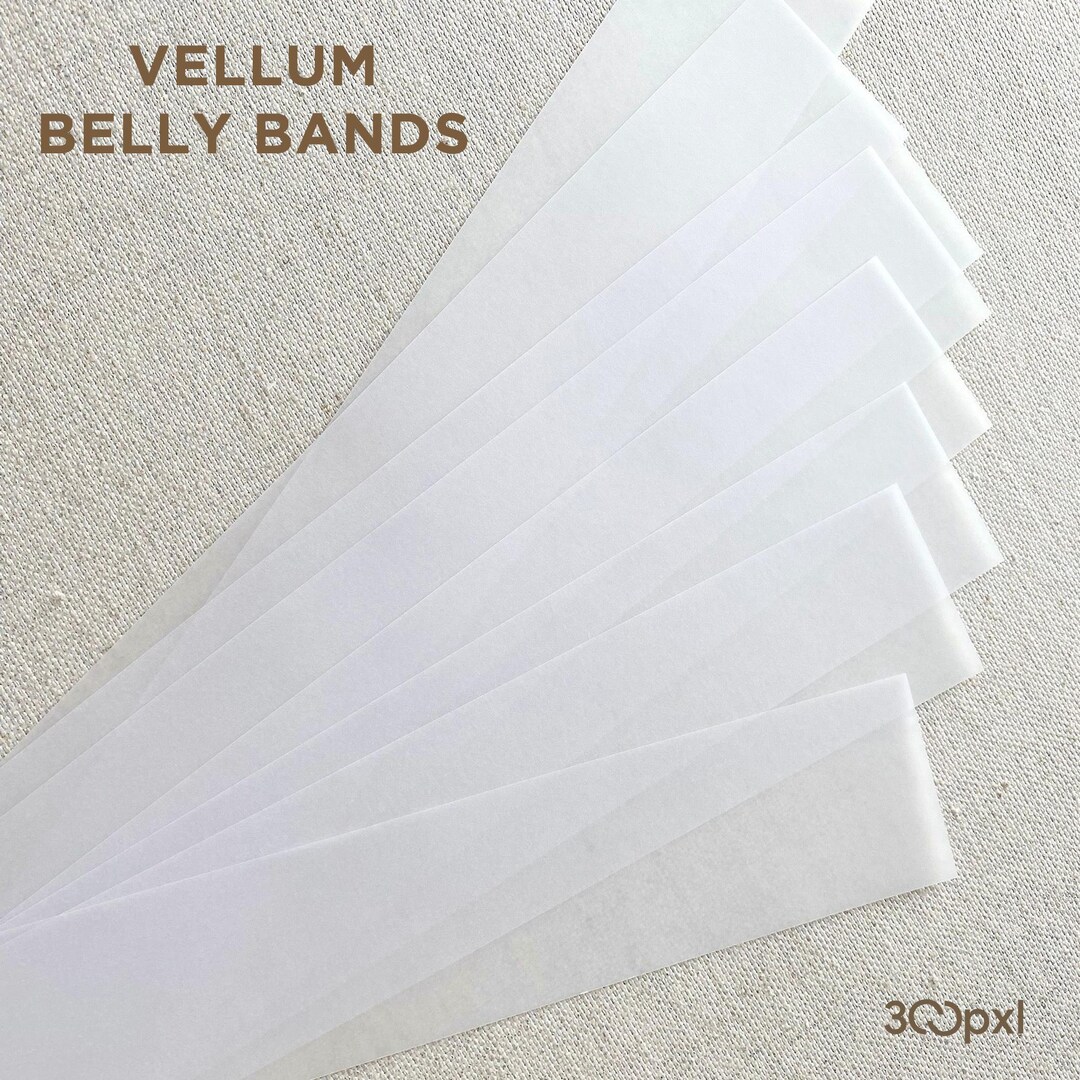 Vellum Wedding Invitation Belly Bands: Translucent Wraps - Etsy