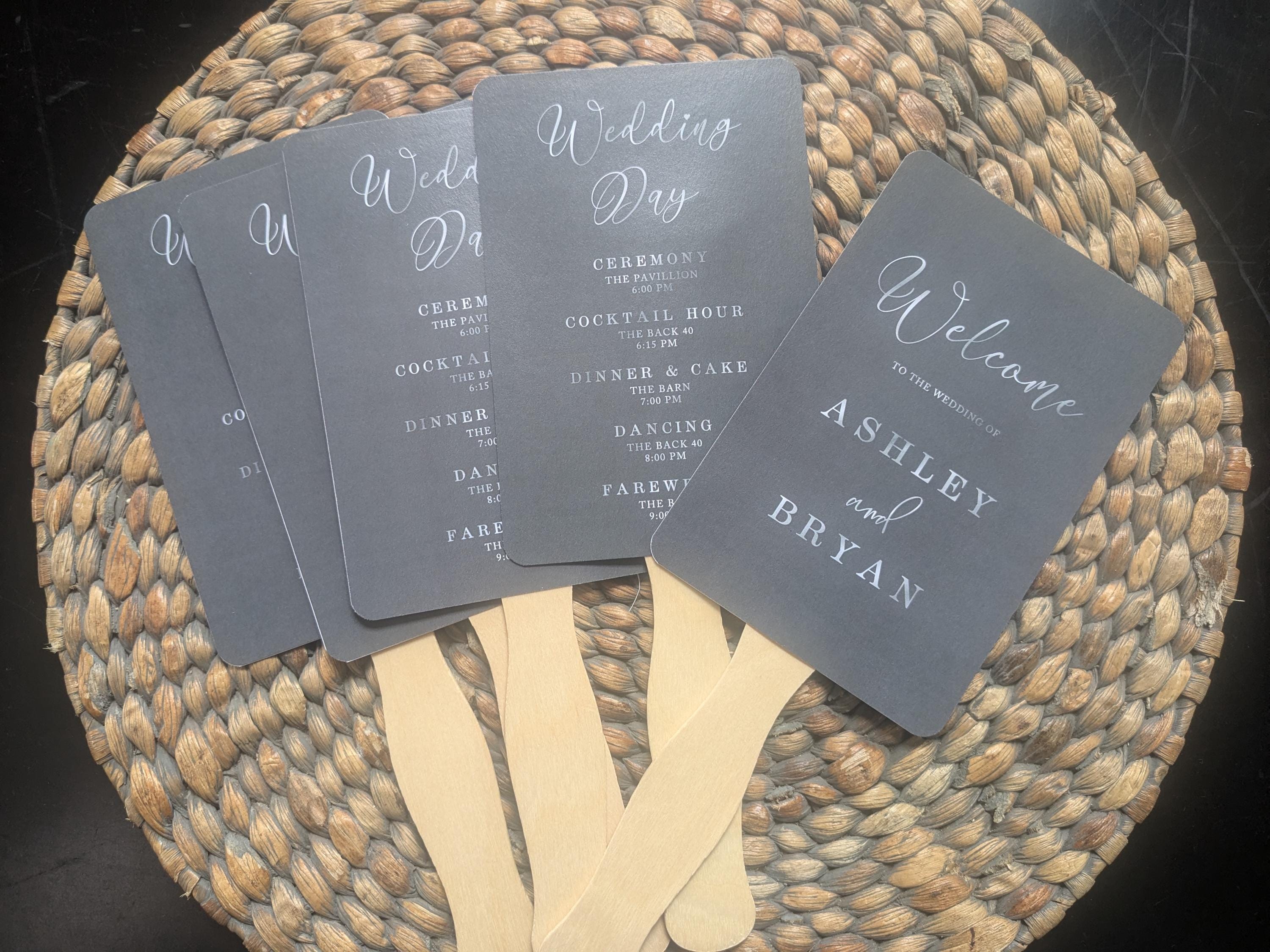 Custom Wedding Program Fans: Assembled Ceremony Hand Fans - Etsy