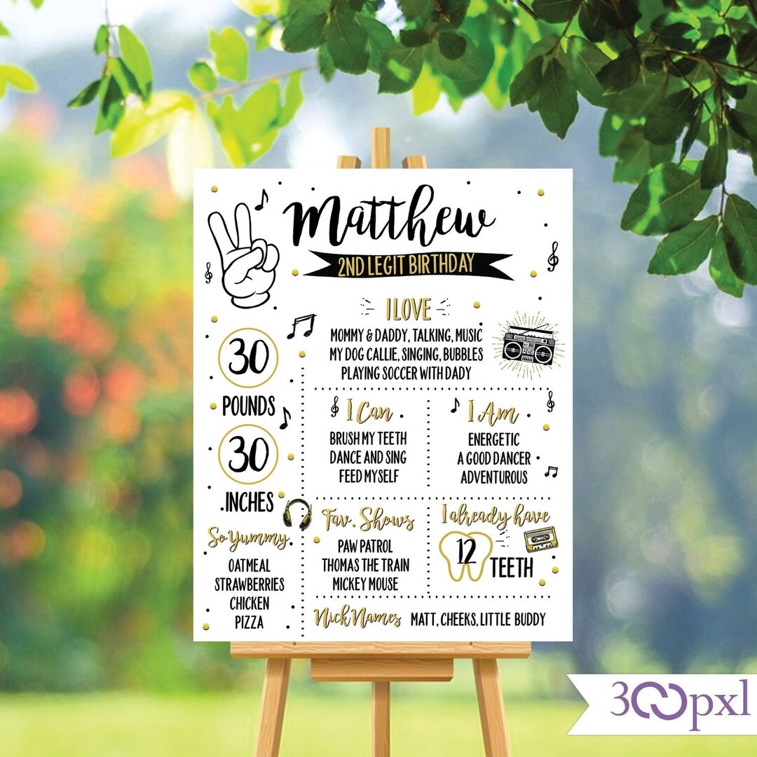 Editable Two Legit to Quit Birthday Milestone Poster Hip Hop 2nd ...