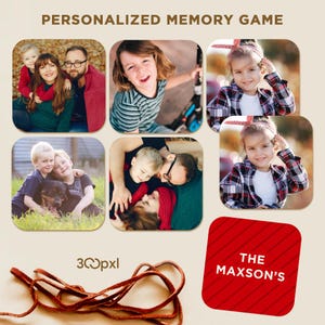 Personalized Photo Memory Game, Custom Family Matching Activity, Kids ...